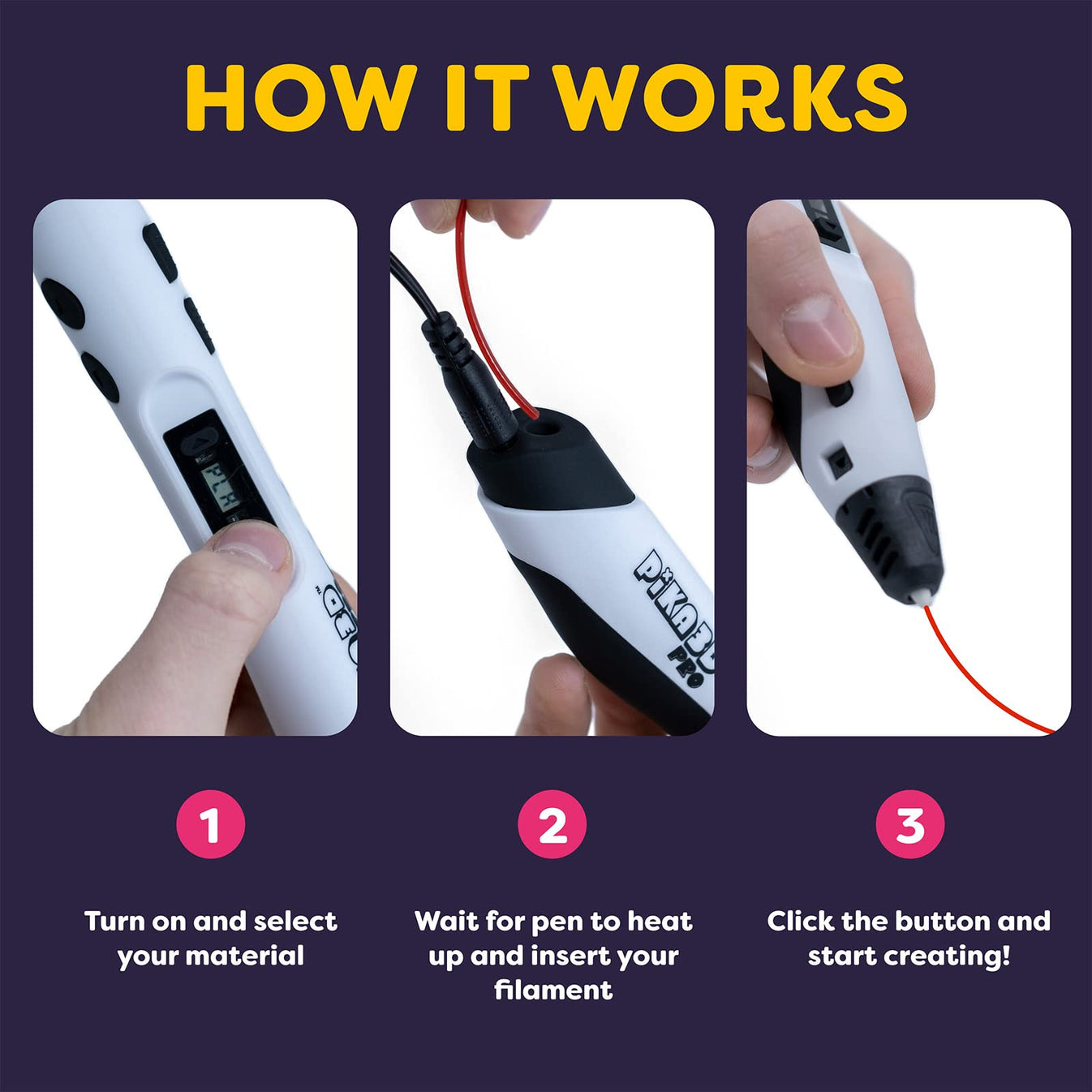 PIKA3D PRO - 3D Printing Pen for aspiring creators and designers – PiKA3D